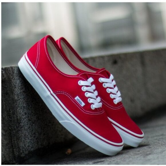 Vans | Shoes | Vans Authentic Sneakers In Red | Poshmark